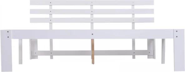 Goleto dřevěná postel z masivní borovice 160 x 200 cm | bílá