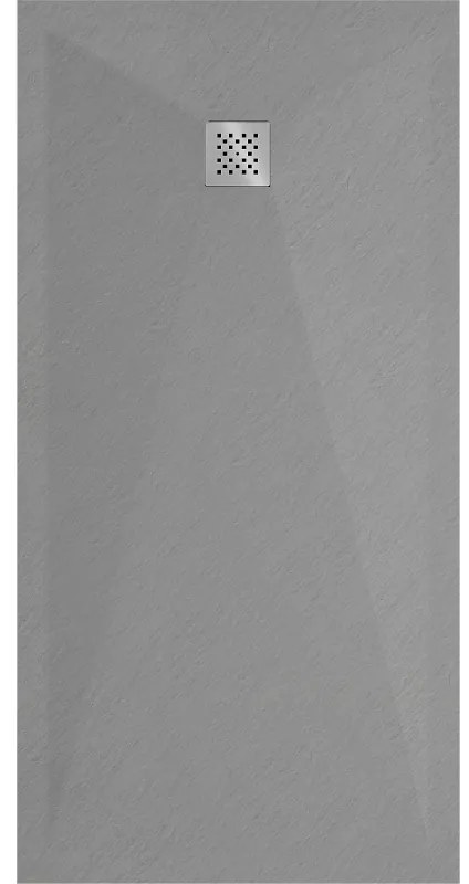 Mexen Stone+ kompozitní čtvercová sprchová vana 160 x 70 cm, Šedá-Beton - 44617016