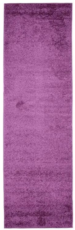 Běhoun Shaggy DELHI 7388A Jednobarevný fialový Šíře: 120 cm