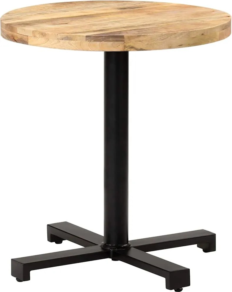 Bistro stůl kulatý Ø 70 x 75 cm hrubé mangovníkové dřevo 320267