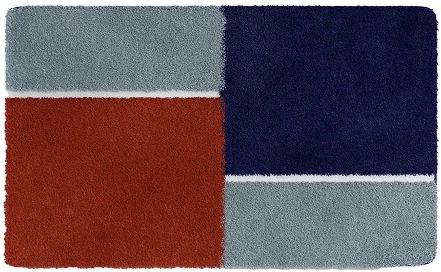 BATEX ENEMA - Koupelnová předložka červeno-modrá Rozměr: 60x100 cm