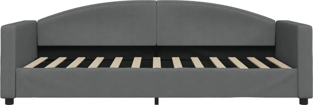 Válenda s přistýlkou tmavě šedá 90 x 200 cm textil 3197189