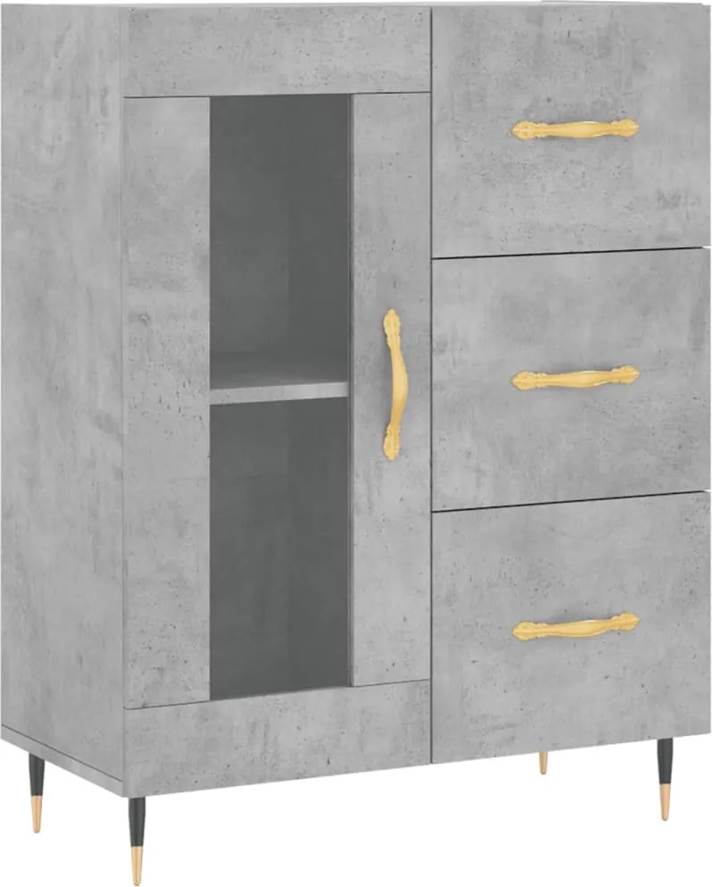 Skříň highboard betonově šedá 69,5x34x180 cm kompozitní dřevo 3198581