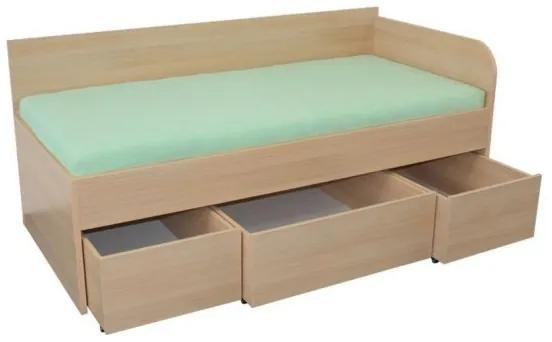 Dětská vyvýšená postel s úložným prostorem EMA, 90x200 LERMO