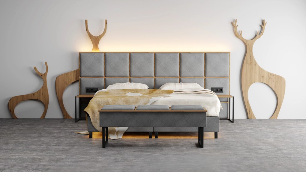 Materasso Čalouněná postel Damiani boxspring ROZMĚR: 2x (100x200) cm - boxspring