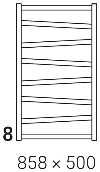 House Level Zet HLZE0850509016EPO Radiátor elektrický 85,8x50 cm, tyč ONE vpravo, bílá