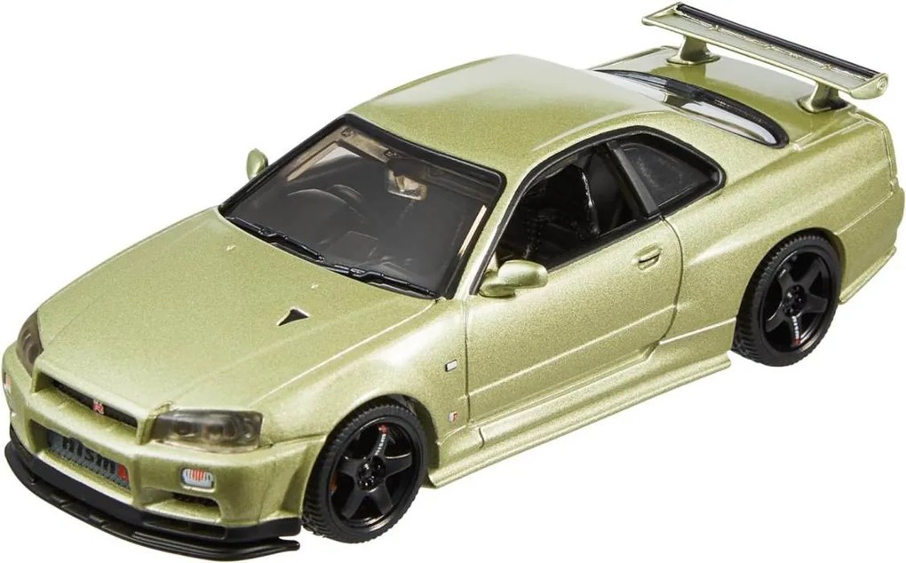 Mattel hot wheels prémiové auto 1:43 nissan skyline gt-r(bnr34), hmd47