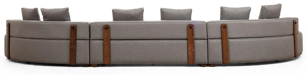 Designová rohová sedačka Galatea 525 cm šedá