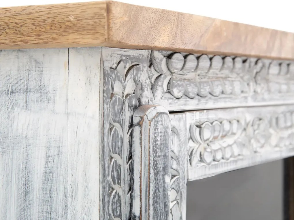 furniture-nabytek.cz - Masivní koupelnová sada Santoro, šedá, Holz - Mango, povrchová úprava 3dílná