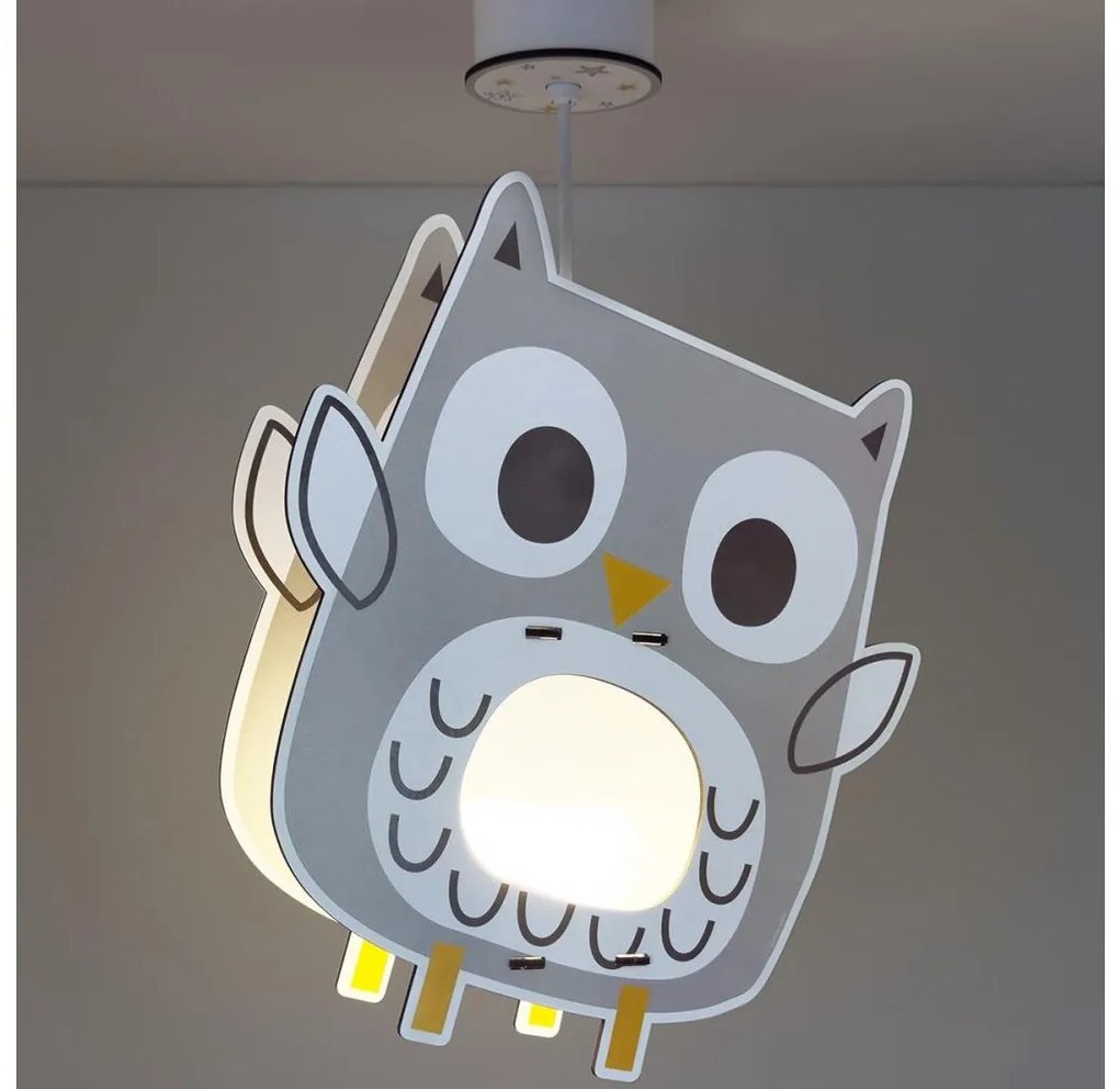 Dalber 63397 - Dětský lustr OWL 1xE27/15W/230V