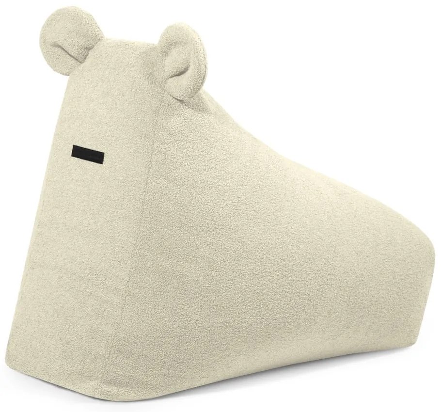 Krémový dětský sedací vak z textilie bouclé Snug 80 Bear – SLOWDOWN