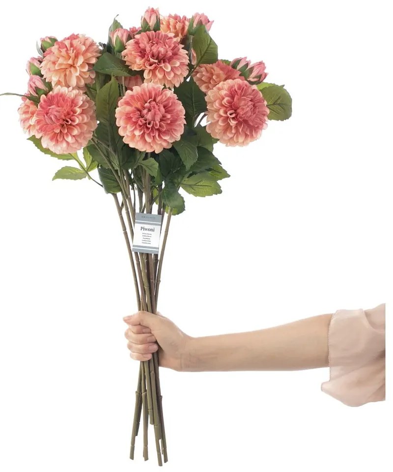 Umělé květiny v sadě 10 ks (výška 62 cm) Dahlia – Restilo