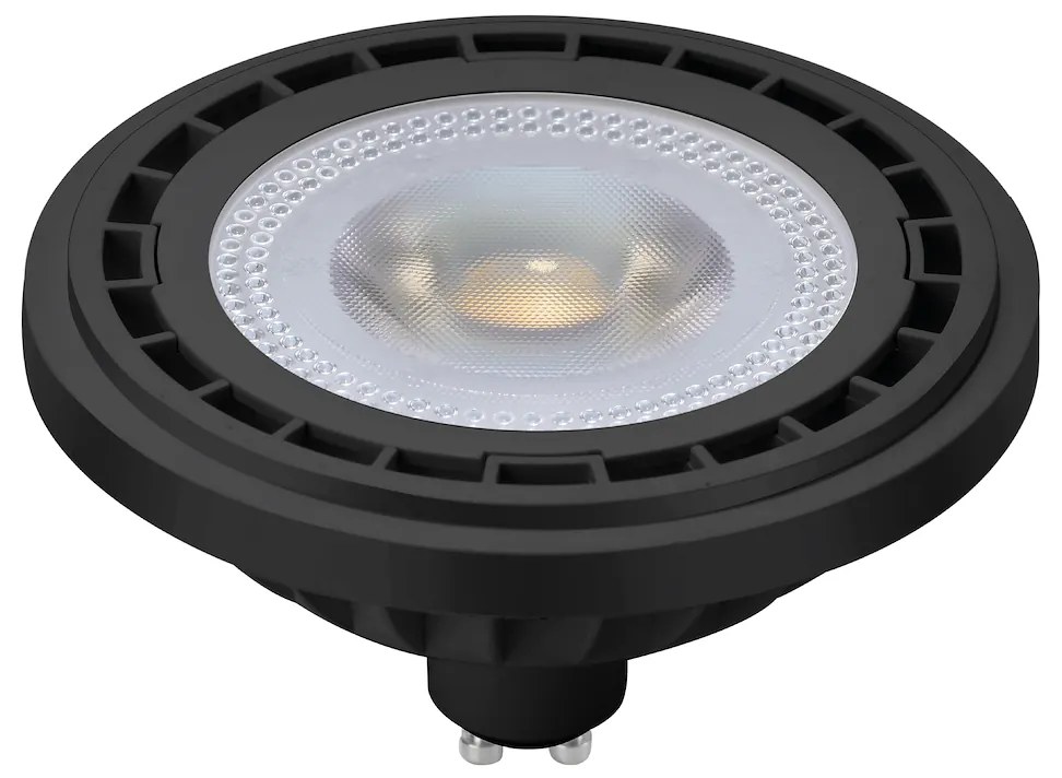 Halogenová LED žárovka GU10 teplá 3000k 6w 510 lm černá