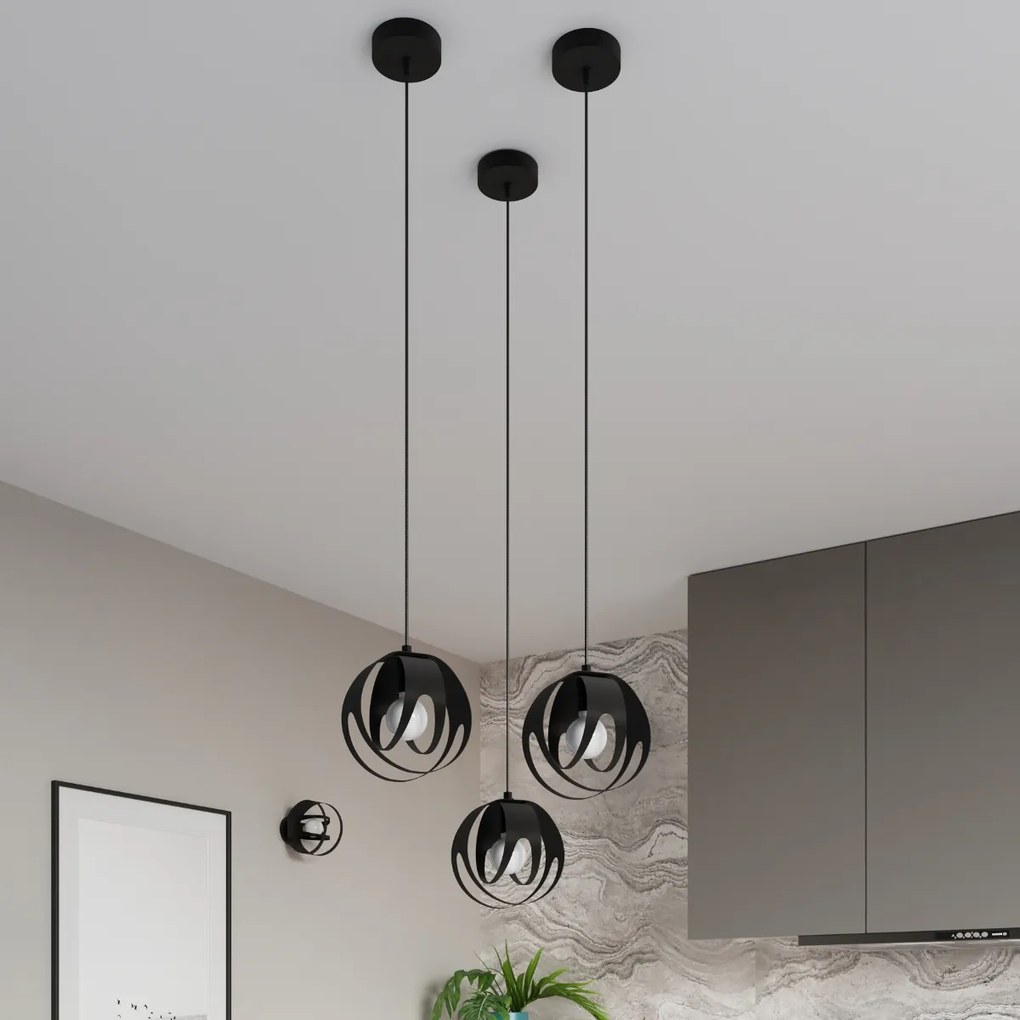 Sollux Lighting Závěsné svítidlo TULOS 1 Černá