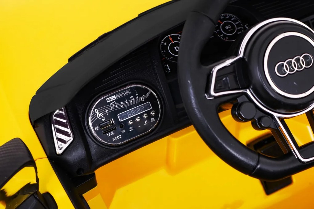 Ramiz Elektrické autíčko Audi R8 pro děti žluté + dálkové ovládání