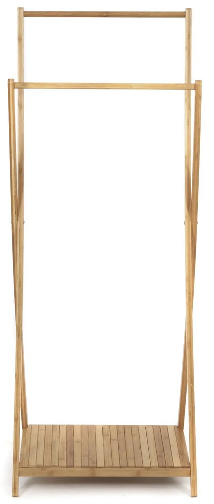 Bambusový věšák na oblečení Compactor Stender Bamboo - dvojitý 60 x 34 x 142/162cm