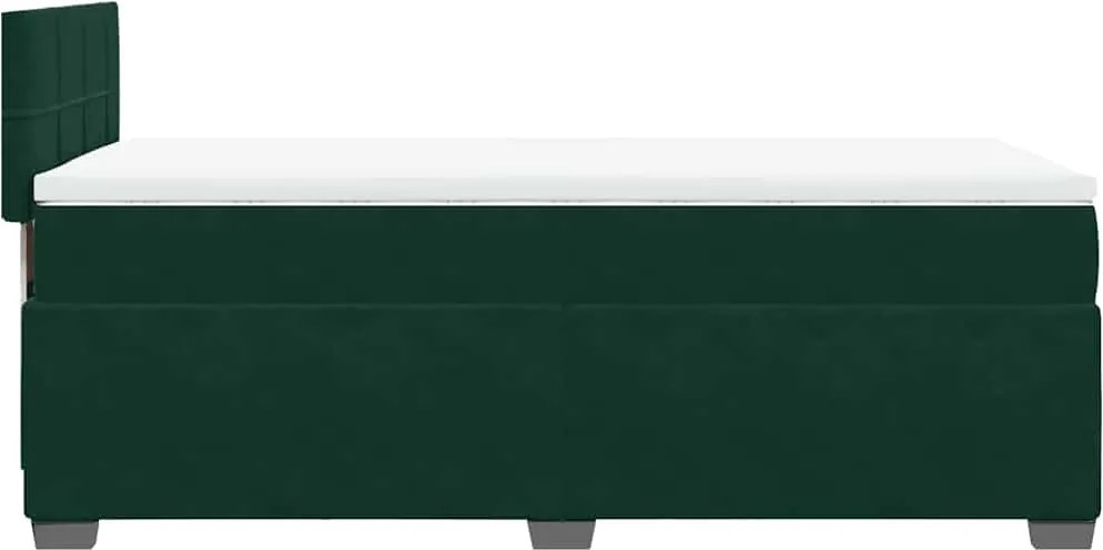 Box spring postel s matrací tmavě zelená 100x200 cm samet 3288537