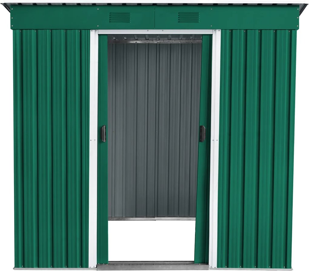 Zahradní domek BestBerg ZD-67GRW / 4,3 m² / 197 × 217 × 202 cm / zelená/bílá
