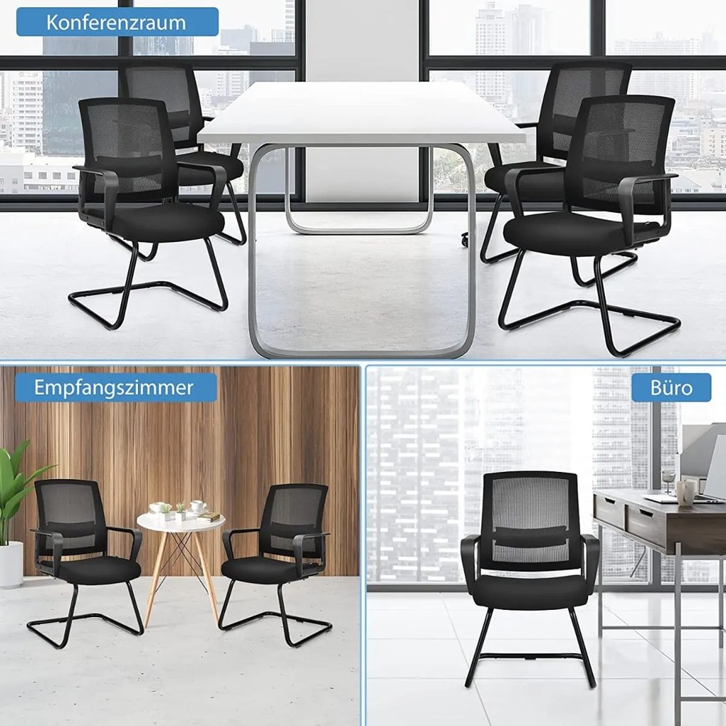 Costway Kancelářská židle net s opěradlem pojme až 136 kg – 60 × 54,5 × 94 cm