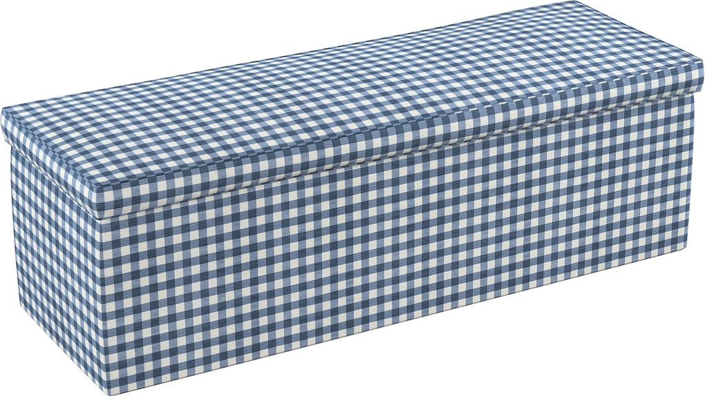 Čalouněná skříň barva tmavě modrá látka vzorované
