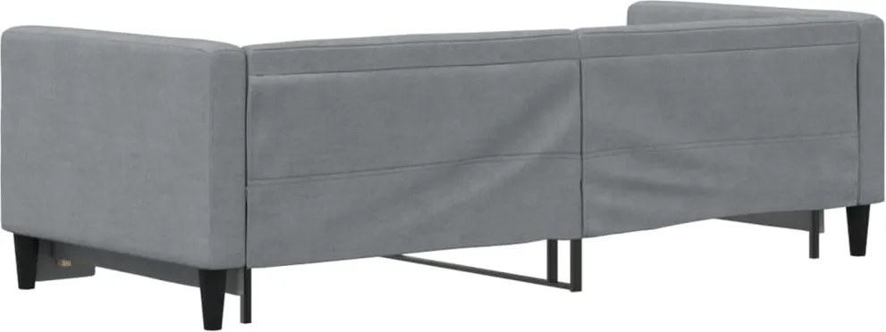 Válenda s přistýlkou světle šedá 80 x 200 cm textil 3196573