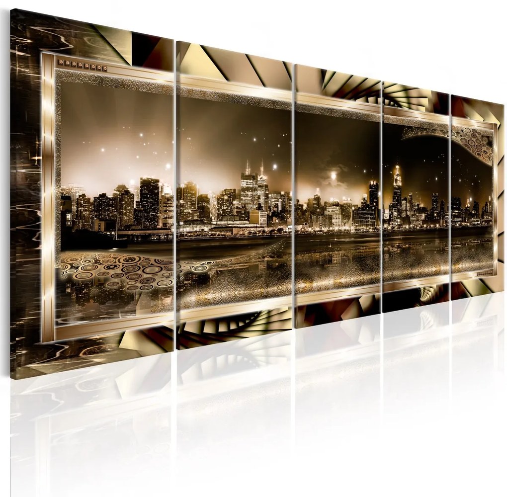 Murando DeLuxe Obraz - Město v záři světel Velikost: 150x60 cm