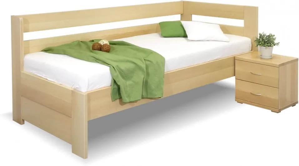 Zvýšená postel Valentin-Pravá, cm, masiv buk , 80x200 cm