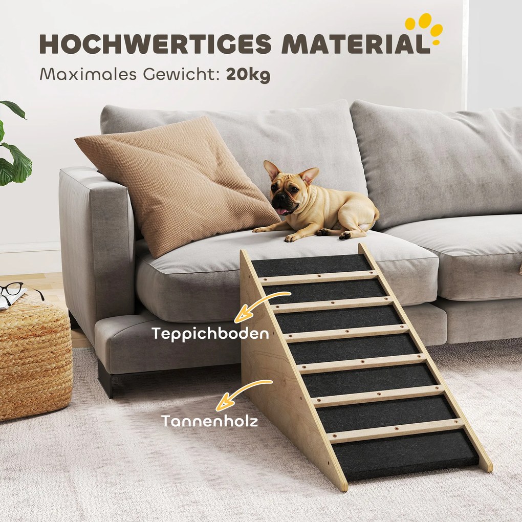 PawHut rampa pro psy protiskluzová pomůcka pro vstup do kufru auta do 20 kg pro středně velké psy 90x40x45cm lehká a stabilní | Aosom.de