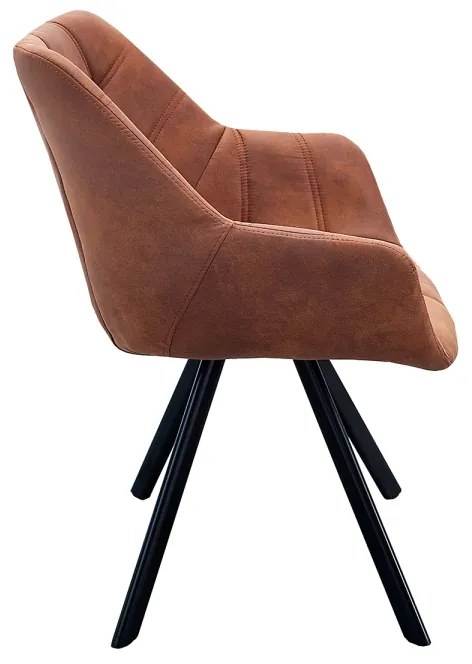 Designové křeslo Selena hnědá antik