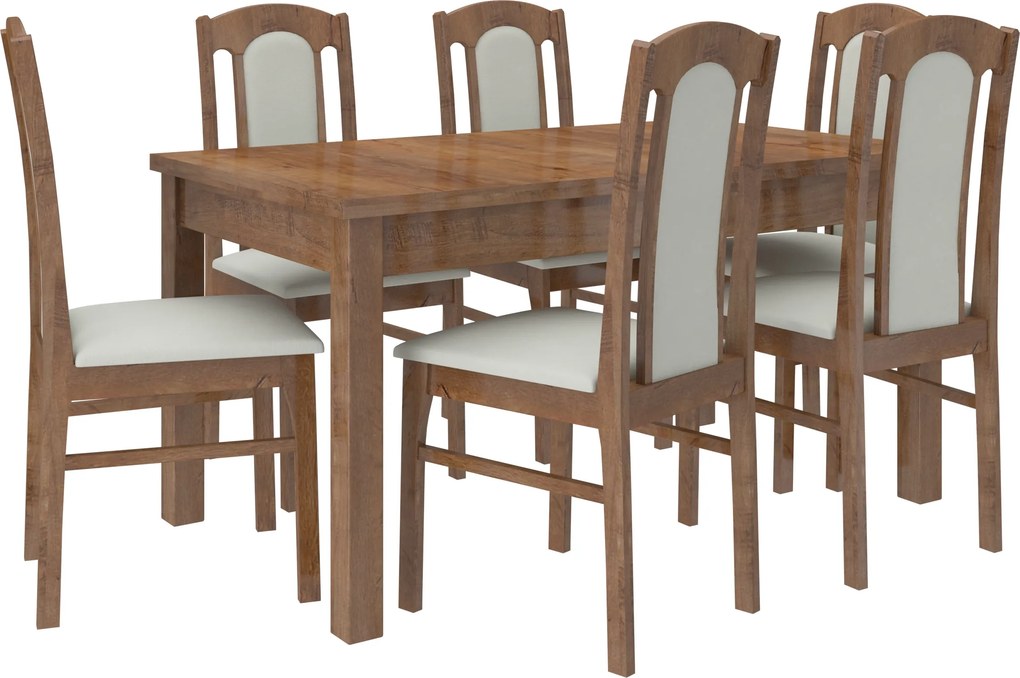 ADRK Furniture Sada stolu s židlemi RODOS 53 SE-ROD-53-L-B100