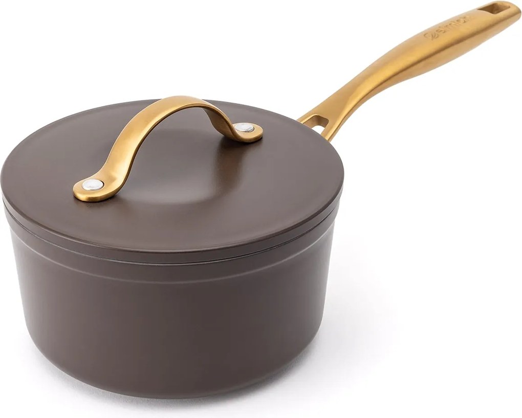 Elmich Nepřilnavý keramický rendlík Zen Ø 16 cm - hnědo zlatá