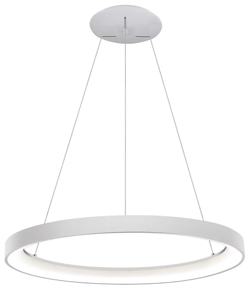 LED2 3271951D Bella Slim 78 P-Z, bílé kruhové závěsné svítidlo, 60W LED 3000K/4000K stmívatelné DALI, prům. 78cm