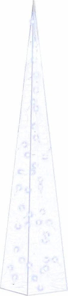 Akrylový dekorativní světelný LED kužel modrý 90 cm 328961