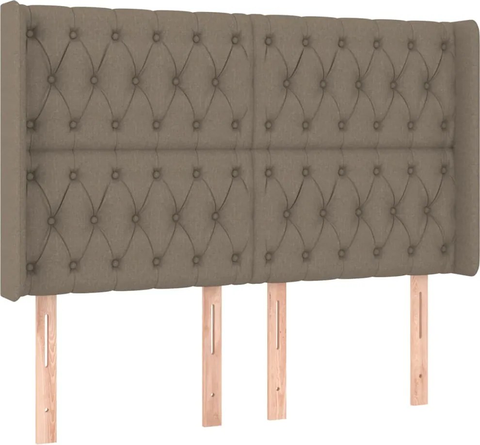 Box spring postel s matrací a LED taupe 160x200 cm textil 3139129