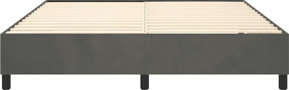 Rám postele s boxspringem tmavě šedý 160 x 200 cm samet 3121127