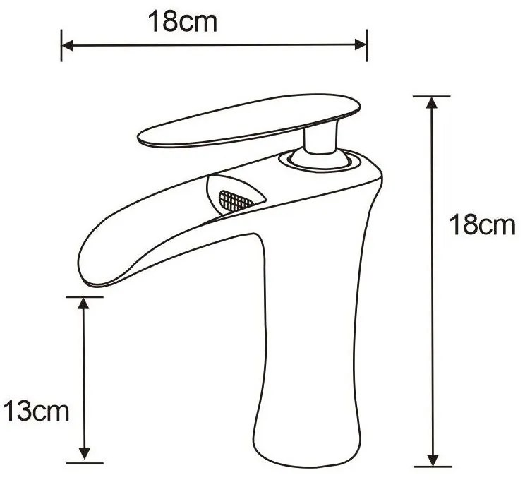 Mexen Lyra umyvadlová baterie, zlatá, 745300-50
