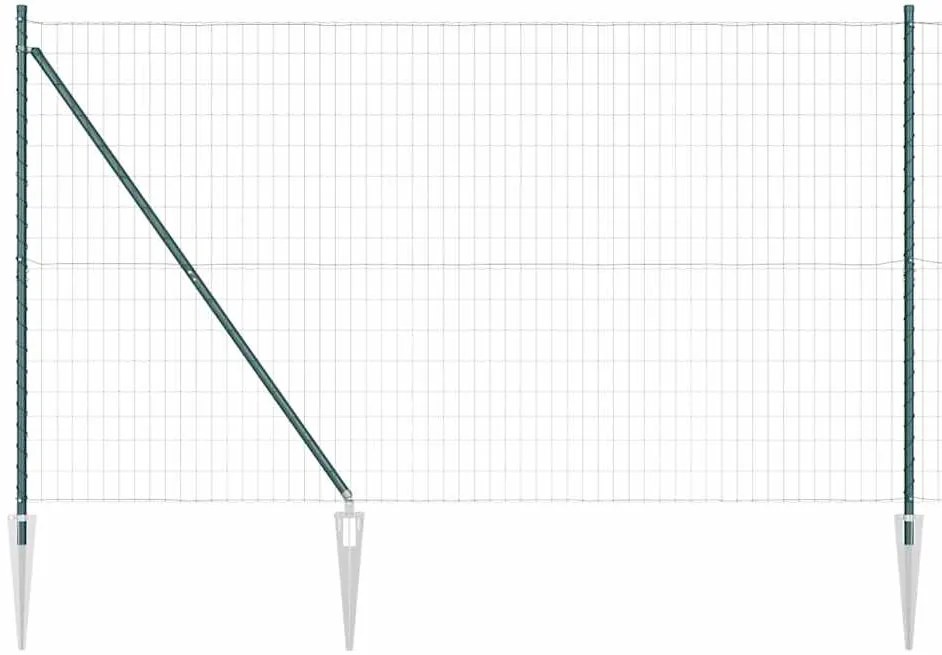 Evropský plot se hroty 10 x 1,5 m Ocel potažená PVC Zelená 3350558