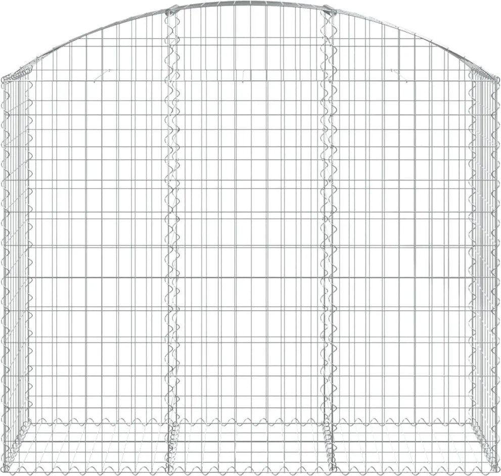 Klenutý gabionový koš 150 x 50 x 120/140 cm pozinkované železo 153456