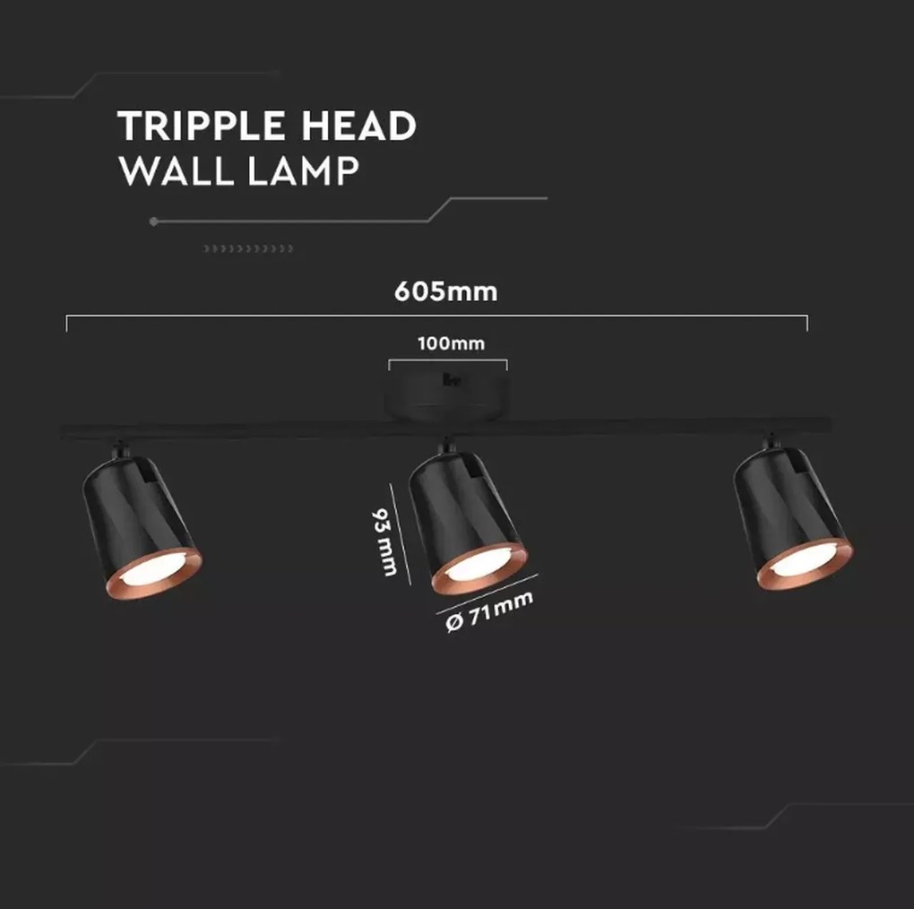 LED Solution Černé stropní LED svítidlo 15W Barva světla Denní bílá 8261