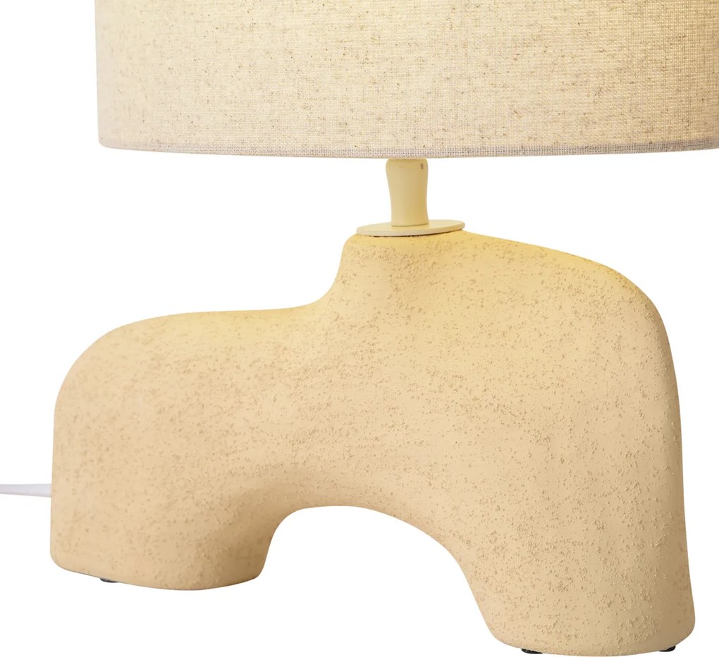 Stolní lampa Wabi Sabi béžová s lněným stínidlem 35 cm - Florence