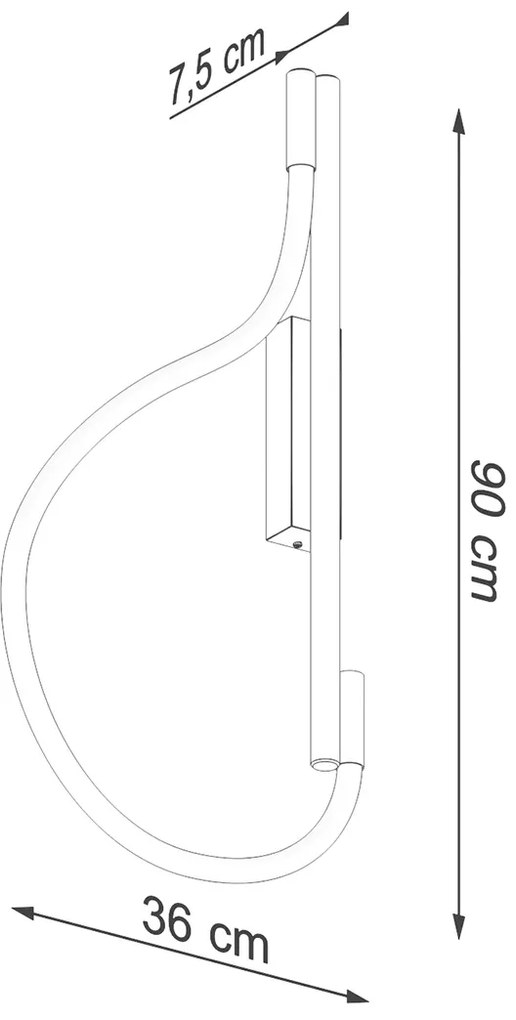 Nástěnné LED svítidlo Galakse, 1x LED 20w, 2700-6500k, b