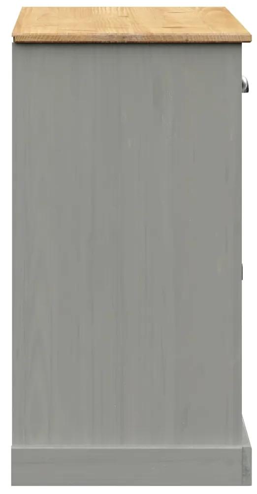 Příborník se zásuvkami VIGO II - 113x40x75 cm - masivní borovice | šedá