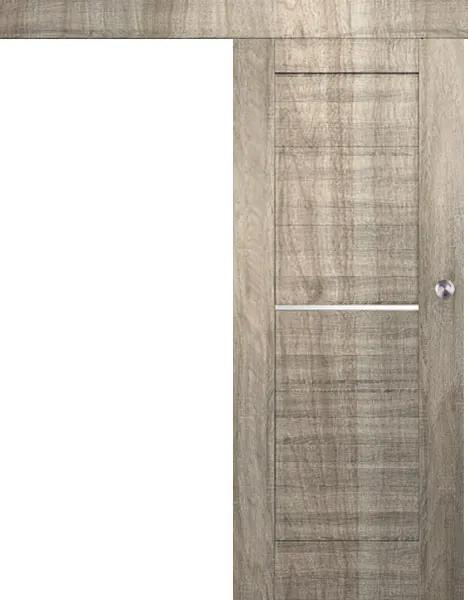 posuvné interiérové dveře na stěnu vasco doors IBIZA model 2 Průchozí rozměr: 70 x 197 cm, Orientace dveří: Levé dveře, Dekor: Ořech columbia