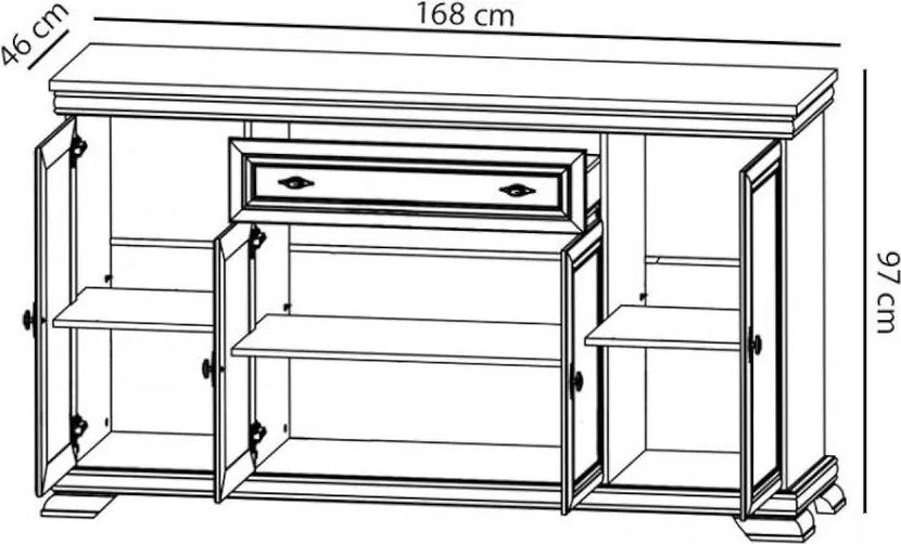 Obývací stěna KORA a | sestava B | 256 cm | andersen