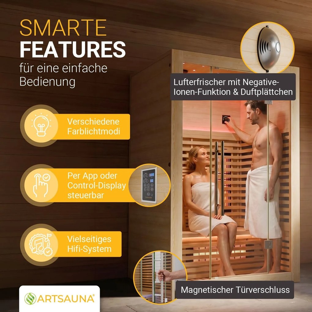 Artsauna Infrasauna Trondheim 120, přírodní