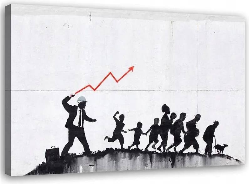 Obraz na plátně Banksy Ekomonická politika 90x60