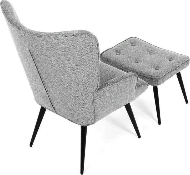 Relaxační křeslo, šedá, sametová látka, AK-303 GREY2