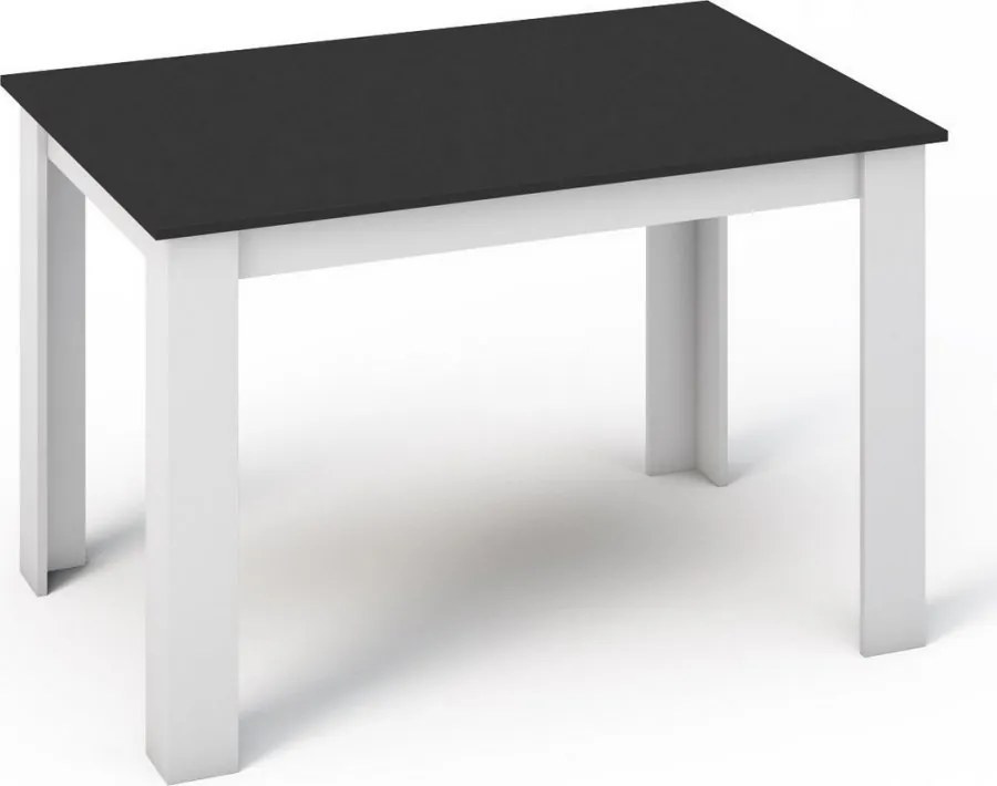Casarredo Jídelní stůl KONGO 120x80 bílá/černá
