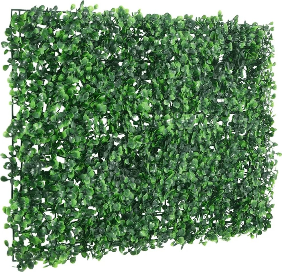 vidaXL   Umělý plot z listnatého keře 24 ks zelený 40 x 60 cm [366637]