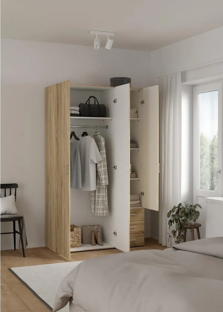 Šatní skříň Sid 115,8 x 49,5 x 200,4 cm, dub sonoma